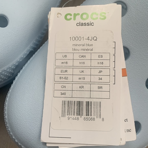 CROCS | Shoes | Classic Crocs For Men Color Mineral Blue | Poshmark